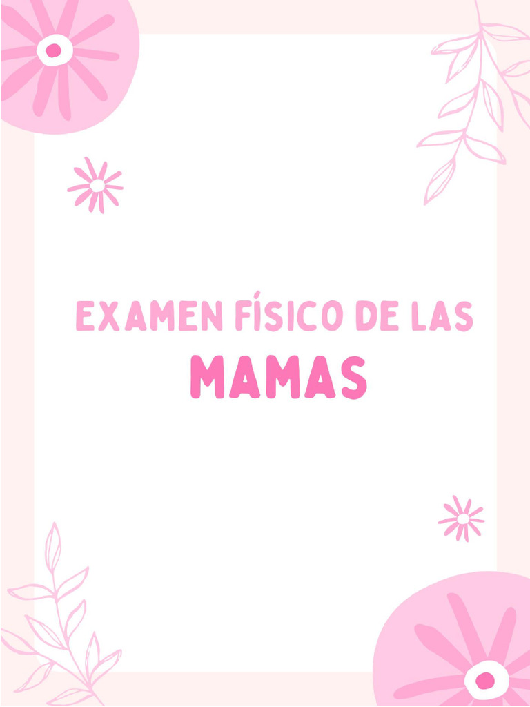 Exameb Físico de Las Mamas | PDF | Pecho | Examen físico