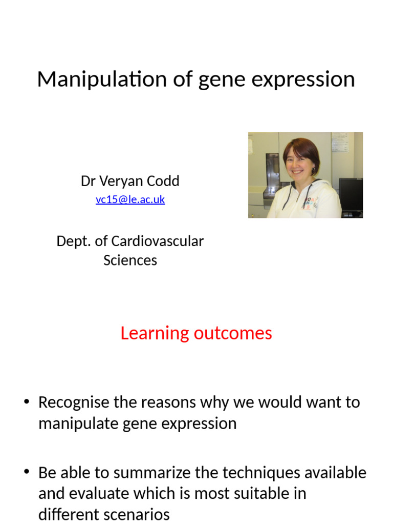 Manipulation of Gene Expression - 2023 | PDF | Crispr | Gene Knockout