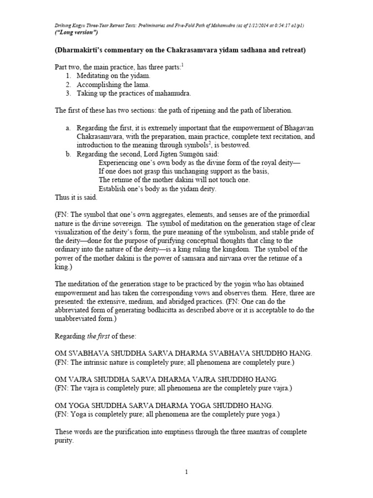Heruka-Dharmakirti-commentary-Drikung-Trad | PDF | Mahamudra | Mantra