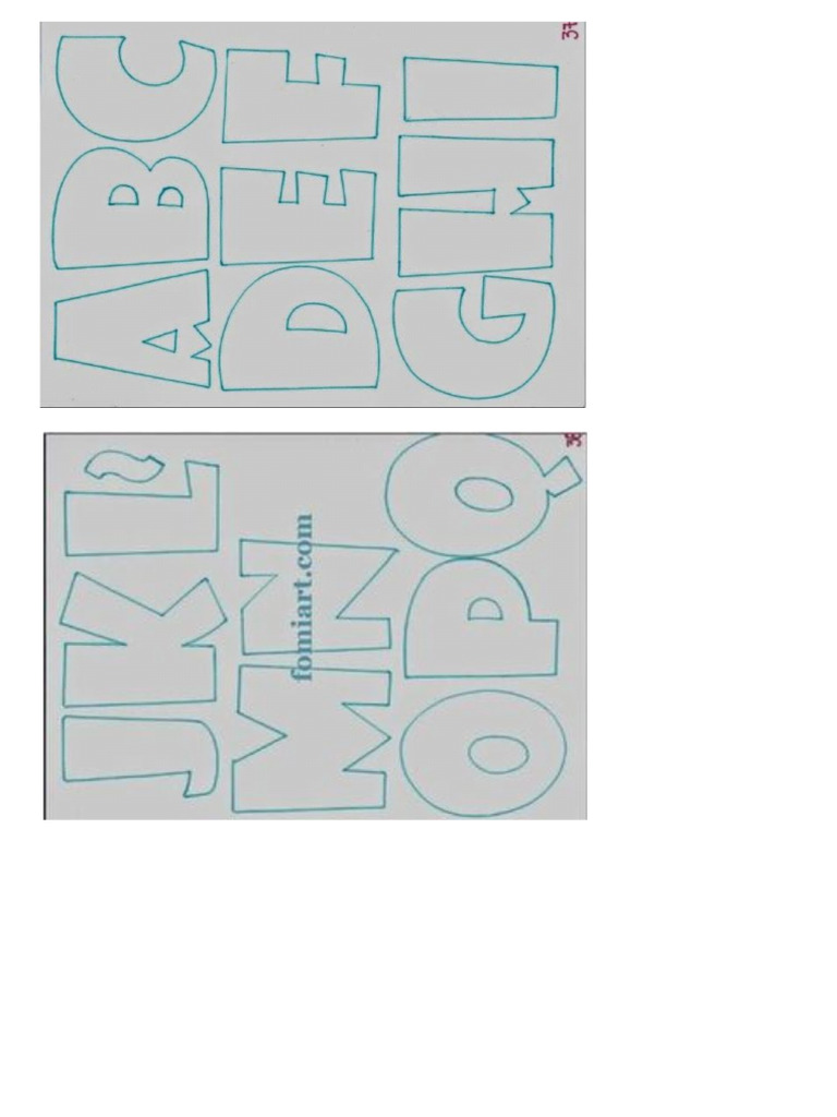 Molde de Letras - para Folder de Arte | PDF