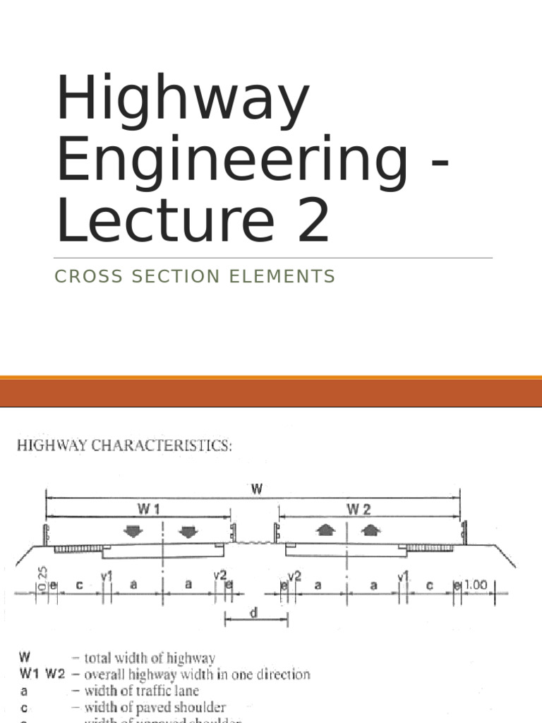 Lecture 2 Cross Section Elements | PDF | Transport | Road Transport