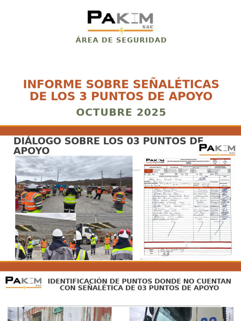 Pakim-Informe Sobre Señaléticas de Los 3 Puntos de Apoyo | PDF