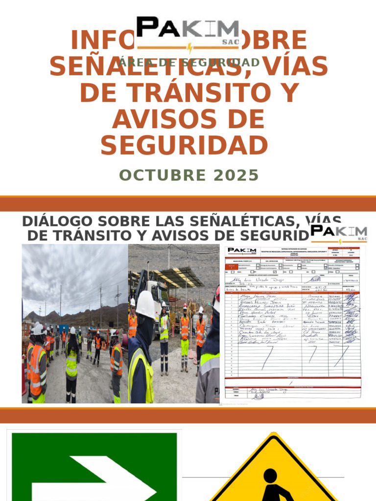 Pakim-Informe Sobre Señaléticas, Vías de Tránsito y Avisos de Seguridad ...