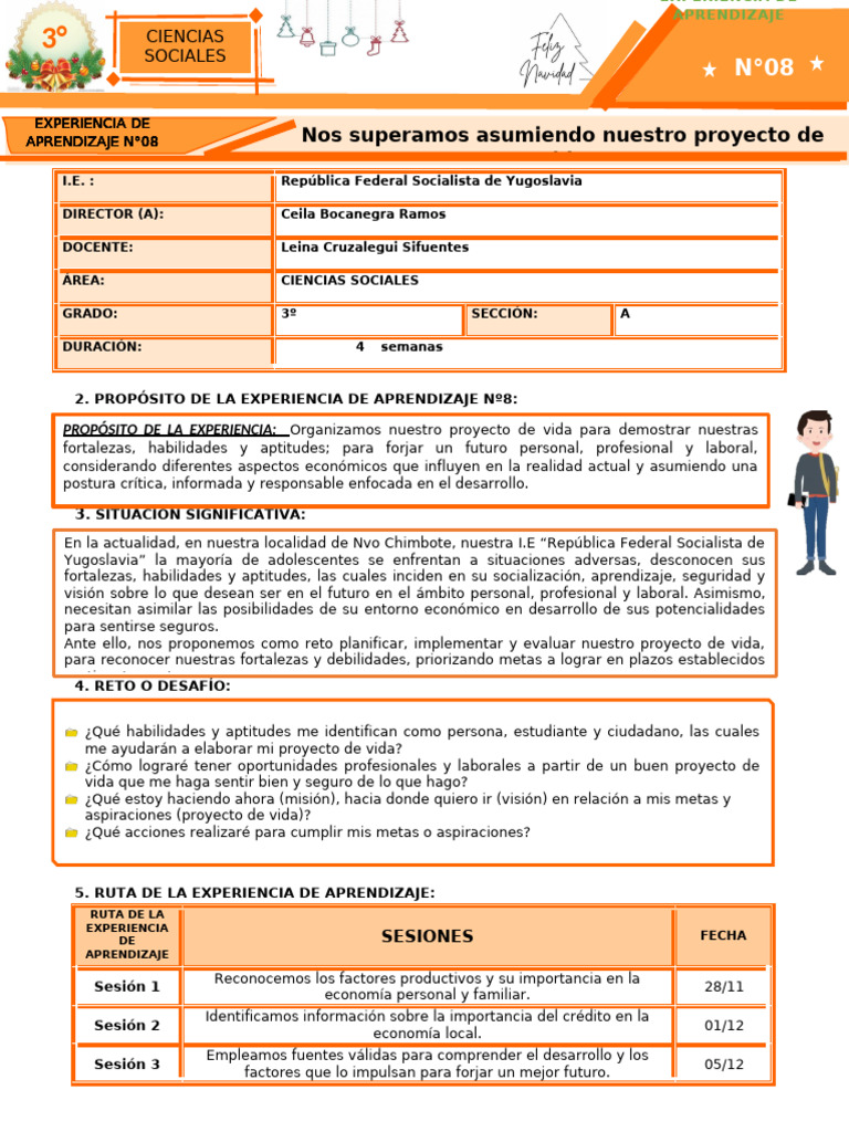 3° Experiencia de Aprendizaje - Exp - 08 - Ciencias Sociales | PDF ...