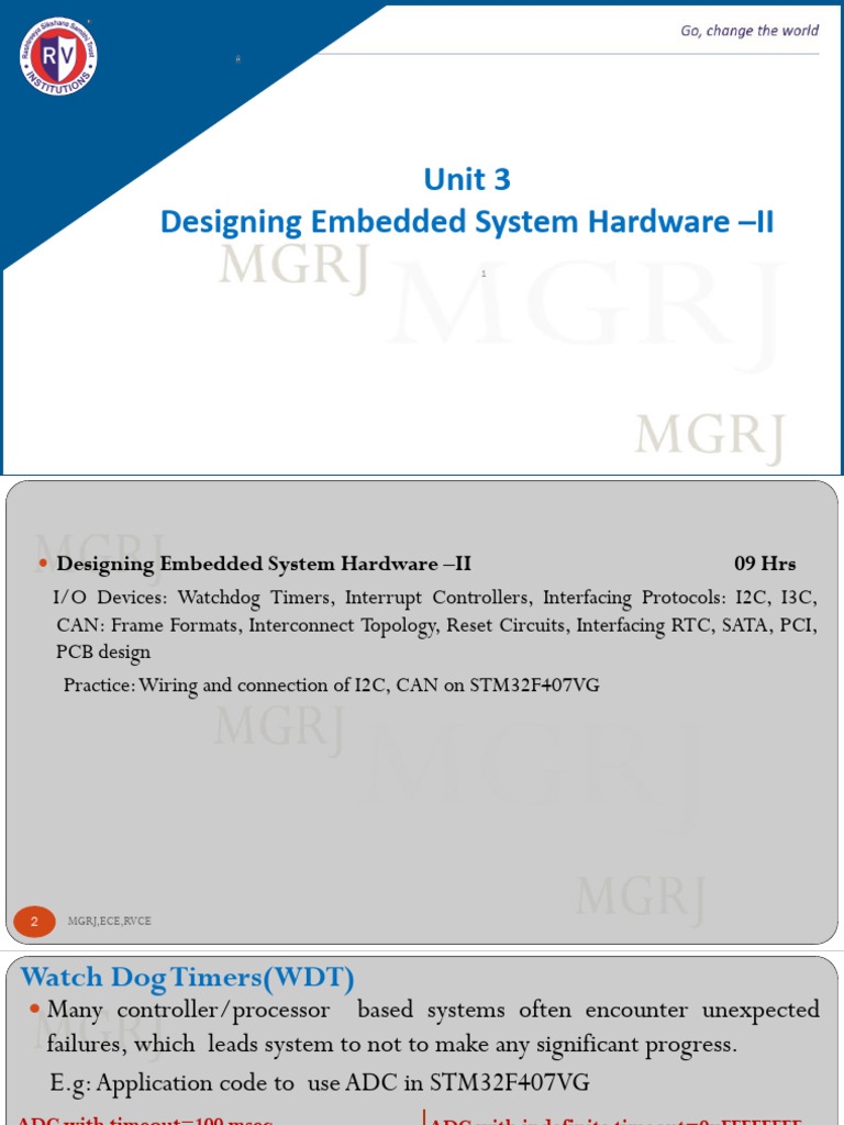 Unit 3 Design of Embedded System Hardware-II | PDF | Microcontroller | Computing
