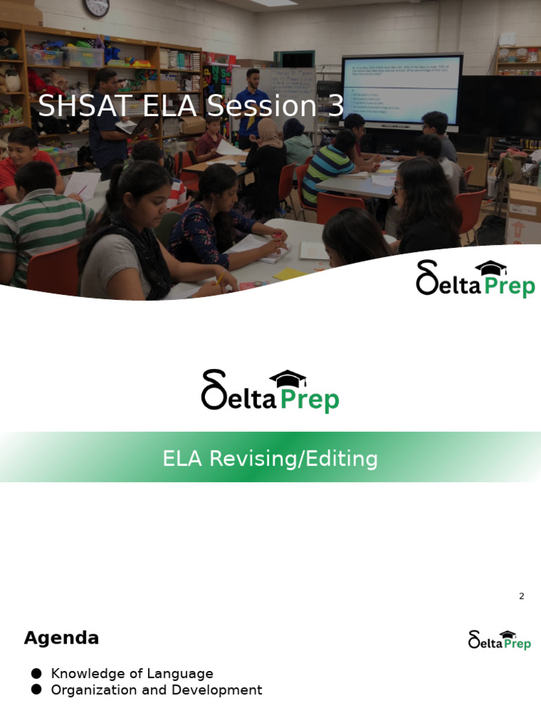SHSAT ELA Revising and Editing Guide | PDF | Irrigation | Paper