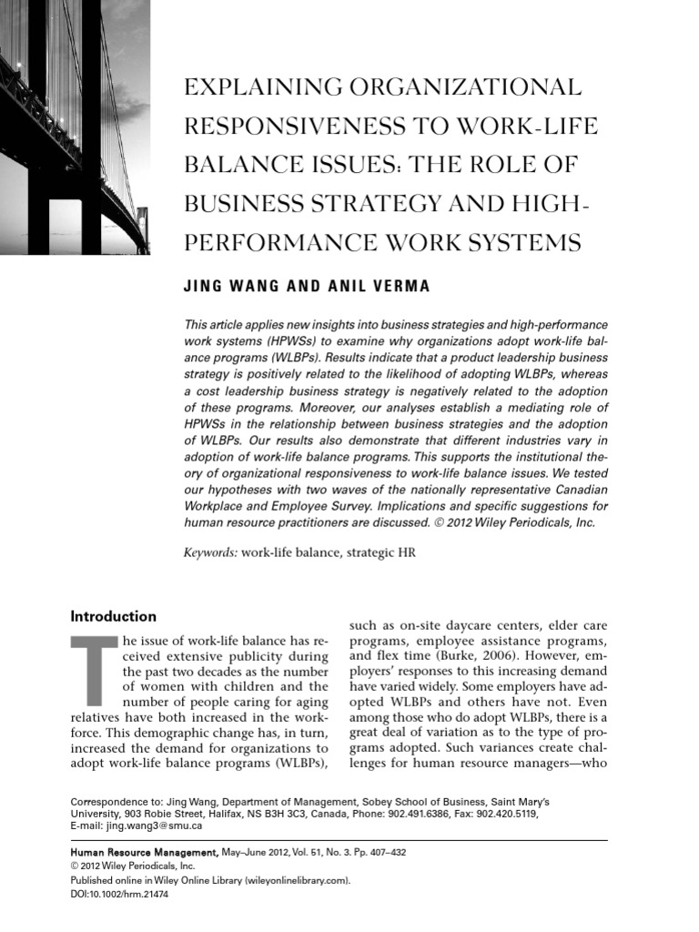 24 - 26p - Explaining Organizational Responsiveness To Work Life ...