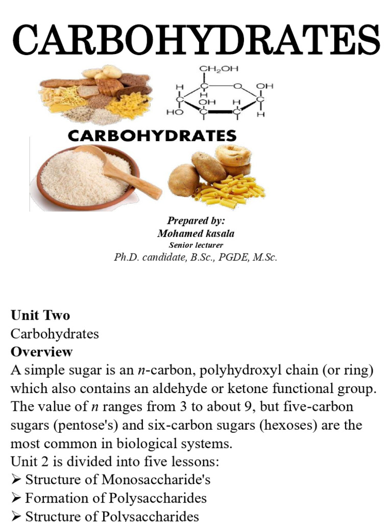 Understanding Carbohydrates: Types & Functions | PDF | Carbohydrates ...