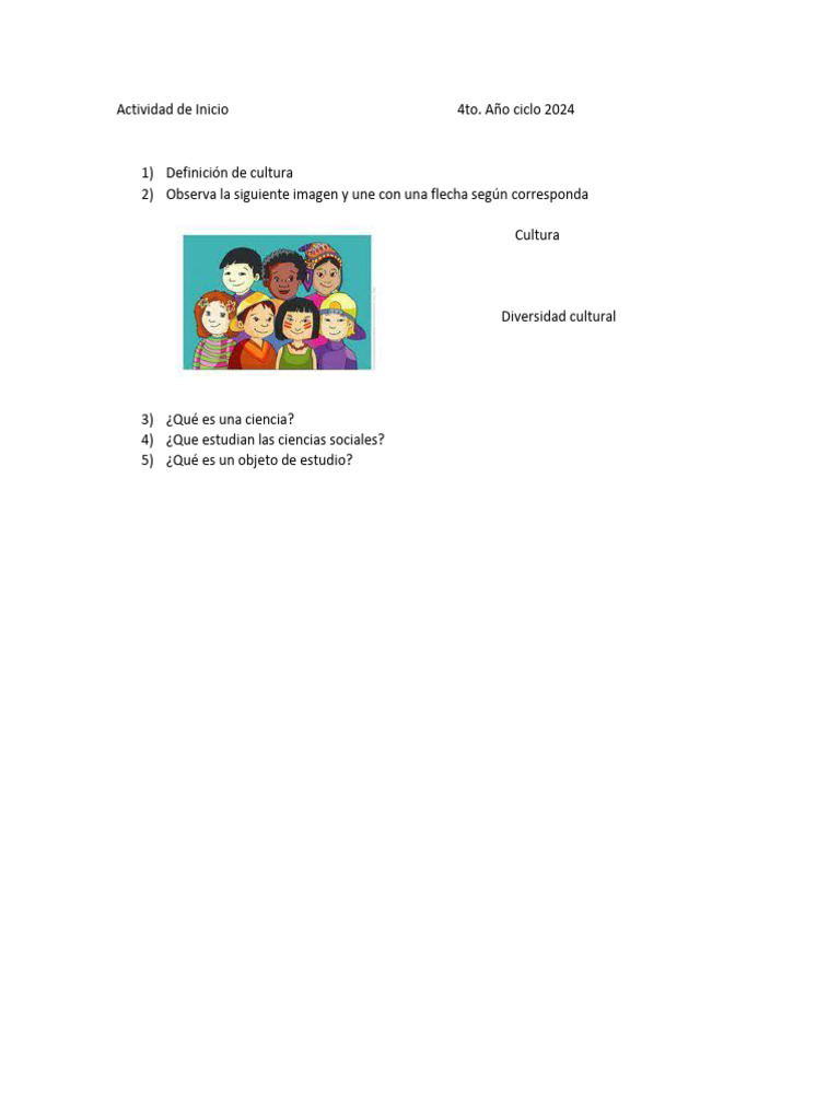 Actividad de Inicio 4to | PDF