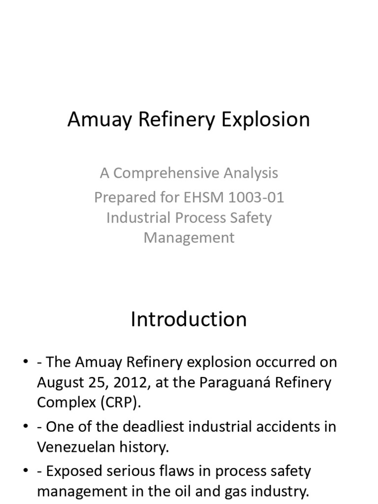 Amuay Refinery Explosion Analysis | PDF | Oil Refinery | Chemical ...