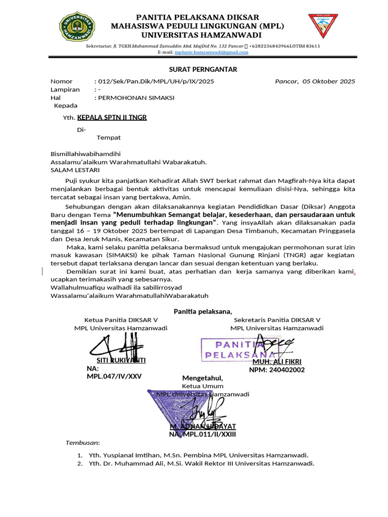 Permohonan Simaksi | PDF