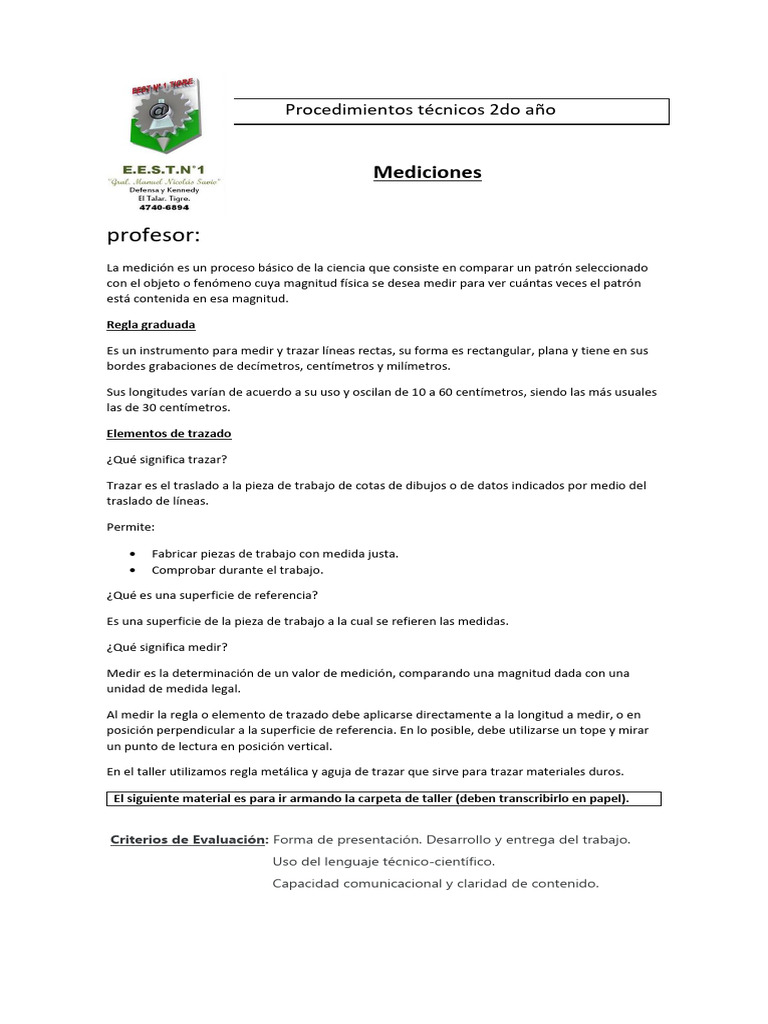 Profesor:: Mediciones | PDF