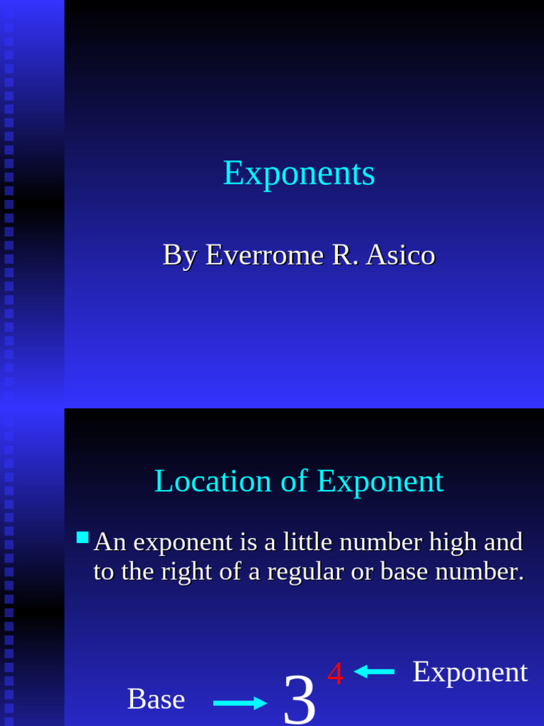 Exponents Intro With Practice | PDF | Length | Area