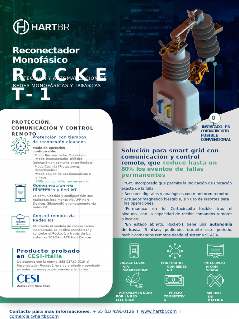 1 Folleto Reconectador Rocket 1 v3 2 | PDF | Scada | Diodo emisor de luz