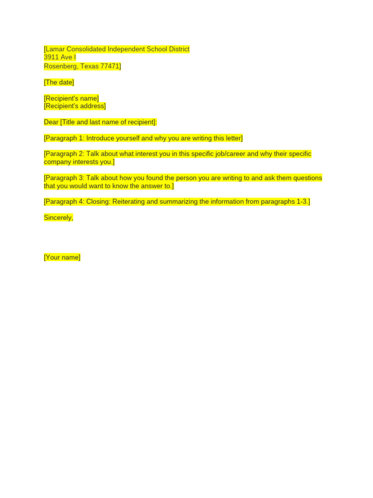 Professional Letter Template | PDF