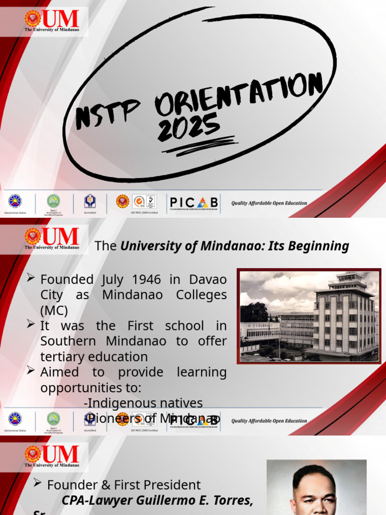 NSTP Orientation 2025 NSTP 1 Tagged | PDF