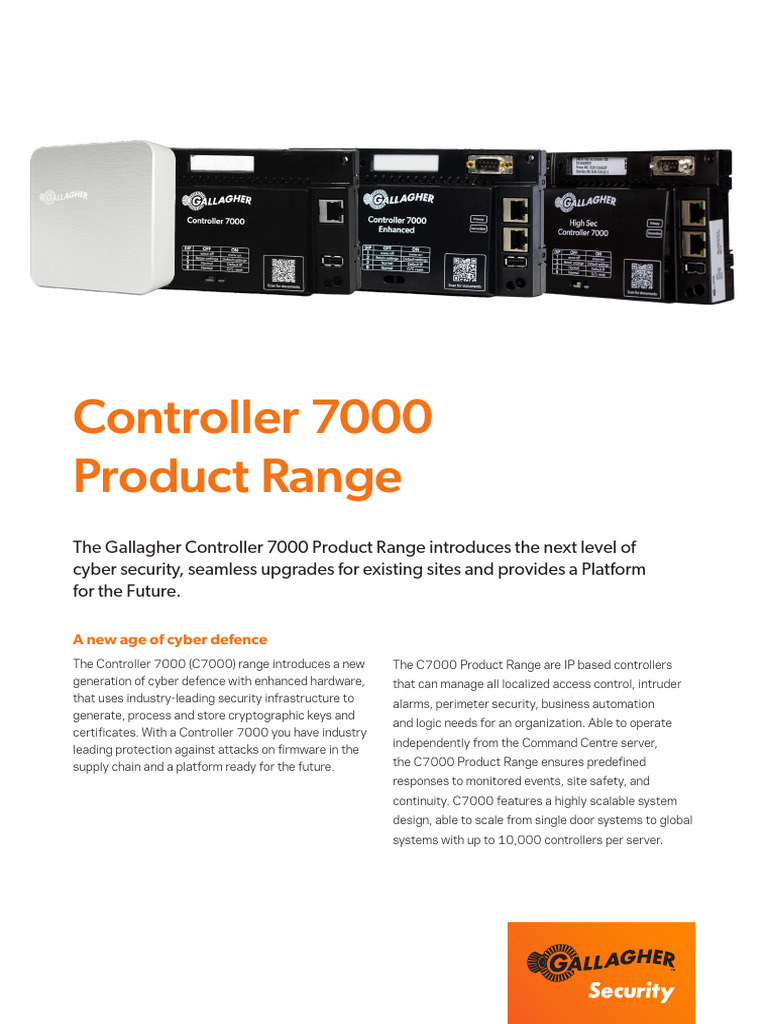 Controller 7000 Product Range Datasheet-Original | PDF | Access Control | Computer Network