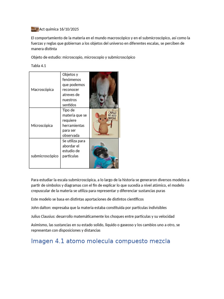 Estudio de la Materia: Modelos y Escalas | PDF