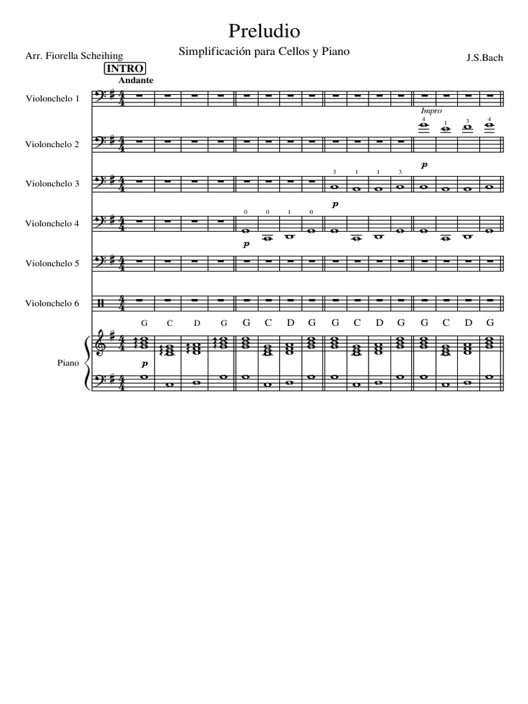 Bach Preludio for Cello and Piano | PDF | Poetics | Musical Forms