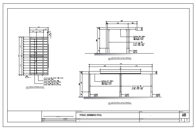 Porac Swimming Pool Archi Layout A2 | PDF