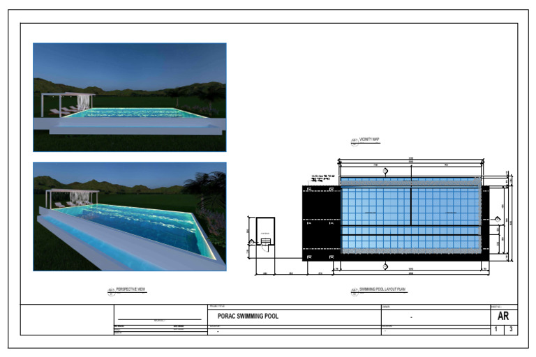 Porac Swimming Pool Archi Layout A1 | PDF