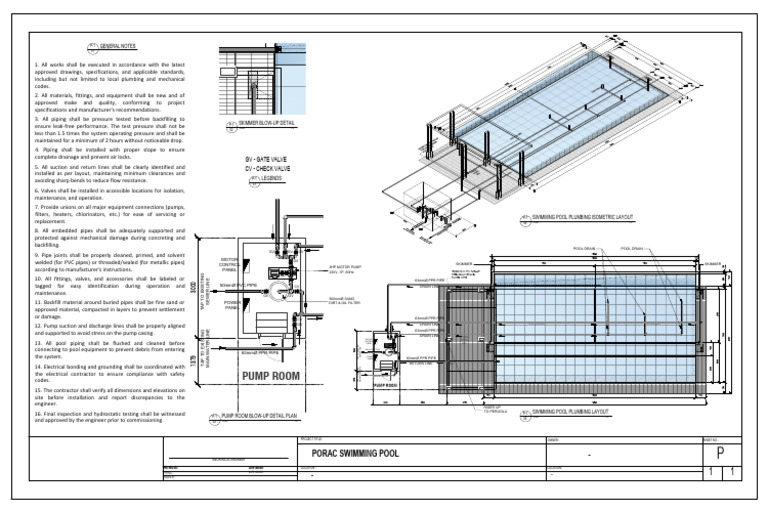 Swimming Pool Plumbing Layout | PDF | Pipe (Fluid Conveyance) | Plumbing
