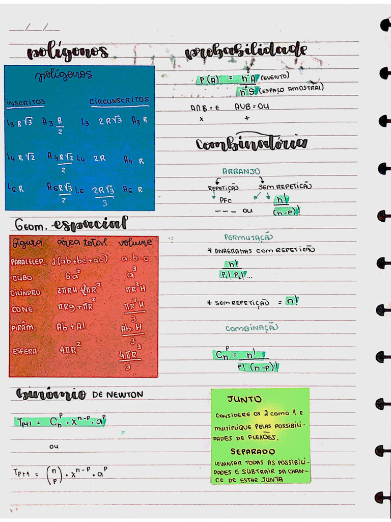 Fórmulas Matemáticas 02 | PDF