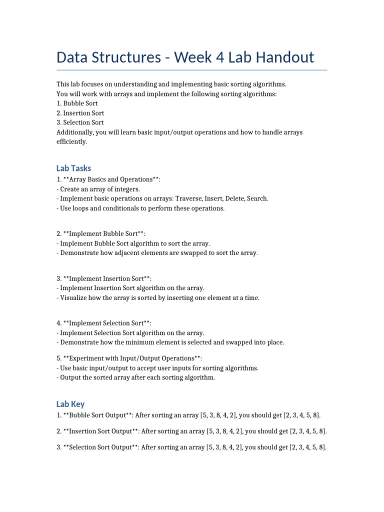 Week4 Lab Handout | PDF