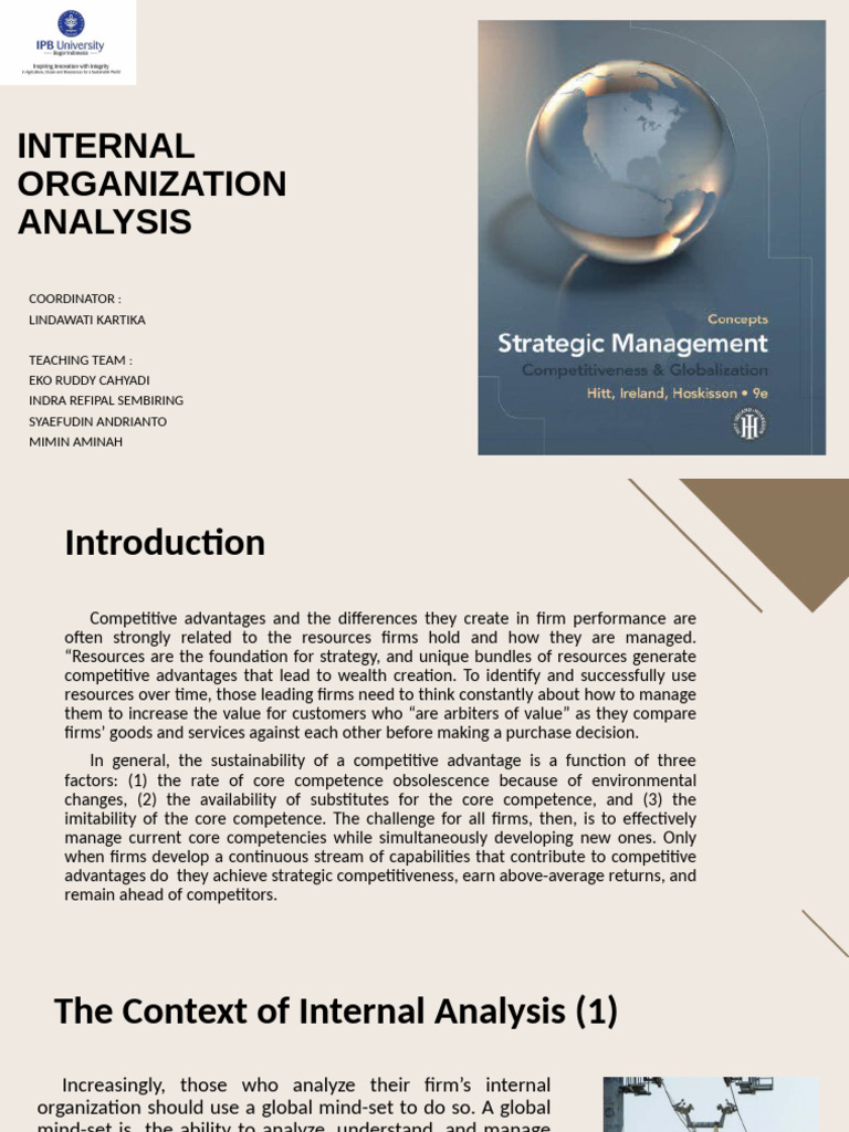 Chapter 3 - Internal Organization Analysis | PDF | Competitive Advantage | Strategic Management