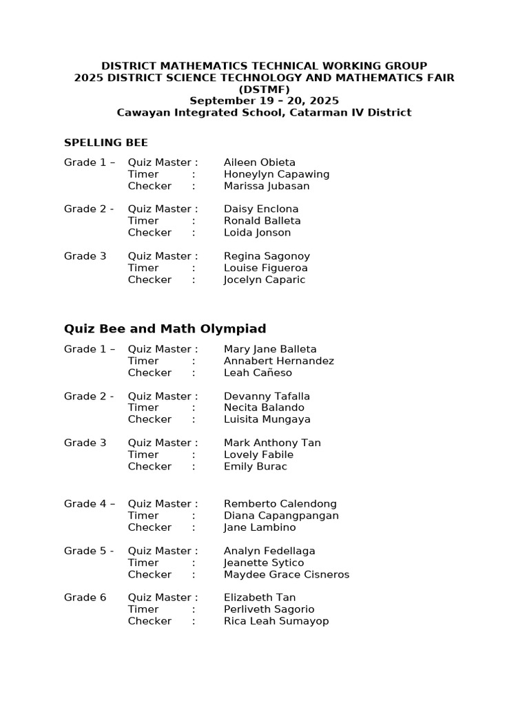 District Mathematic Contests Twgs | PDF