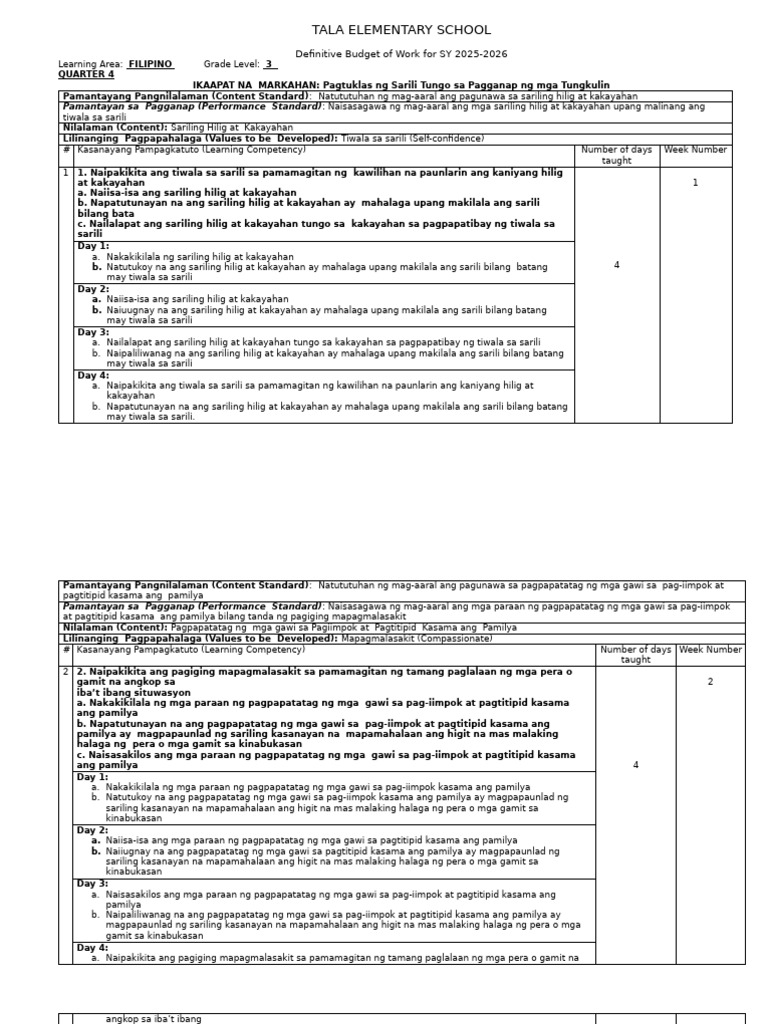 Filipino-3 4th Quarter Dbow | PDF