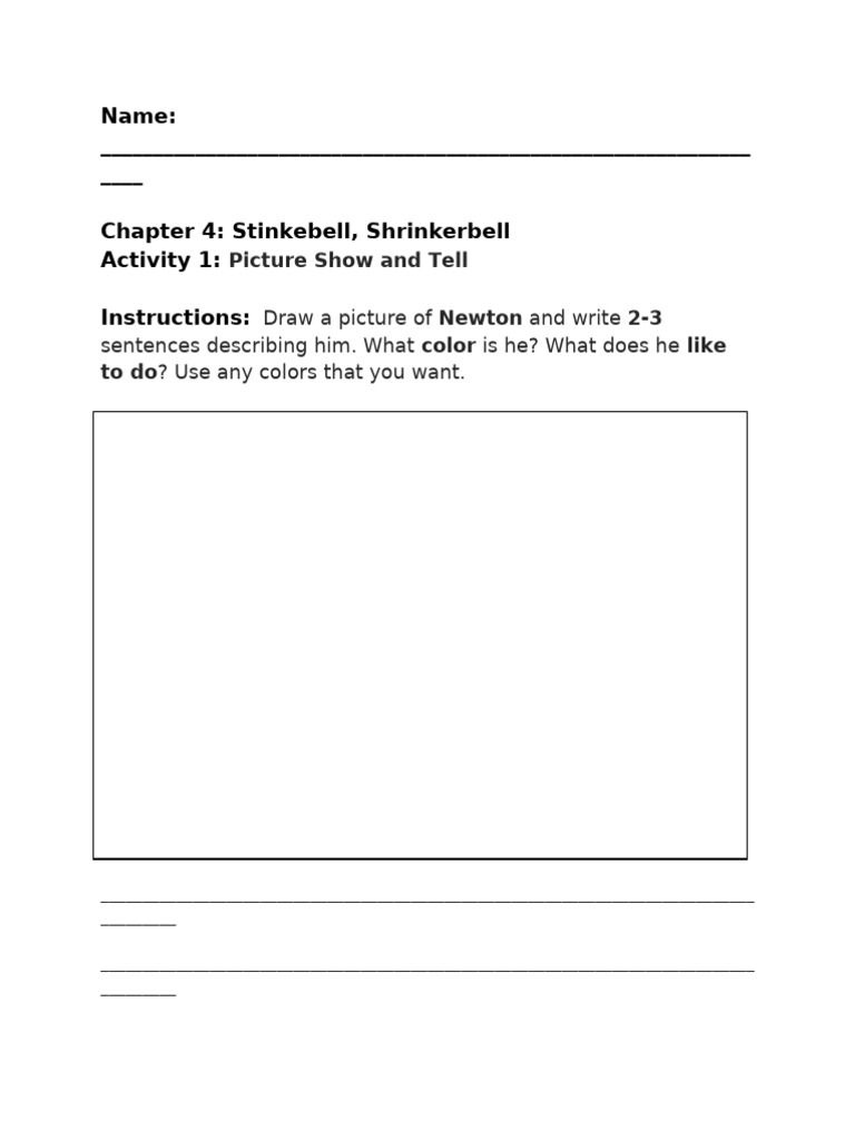 Activities for "Stink: The Incredible Shrinking Kid" | PDF