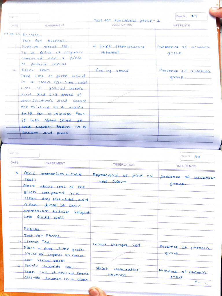 Functional Group Tests for Class 12 | PDF | Chemical Compounds ...