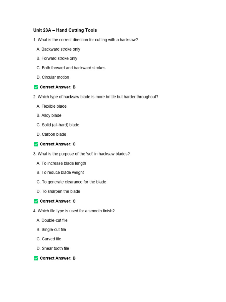 Unit 23a 24a 38a 41a 42a 43a Review Questions With Answers | PDF ...