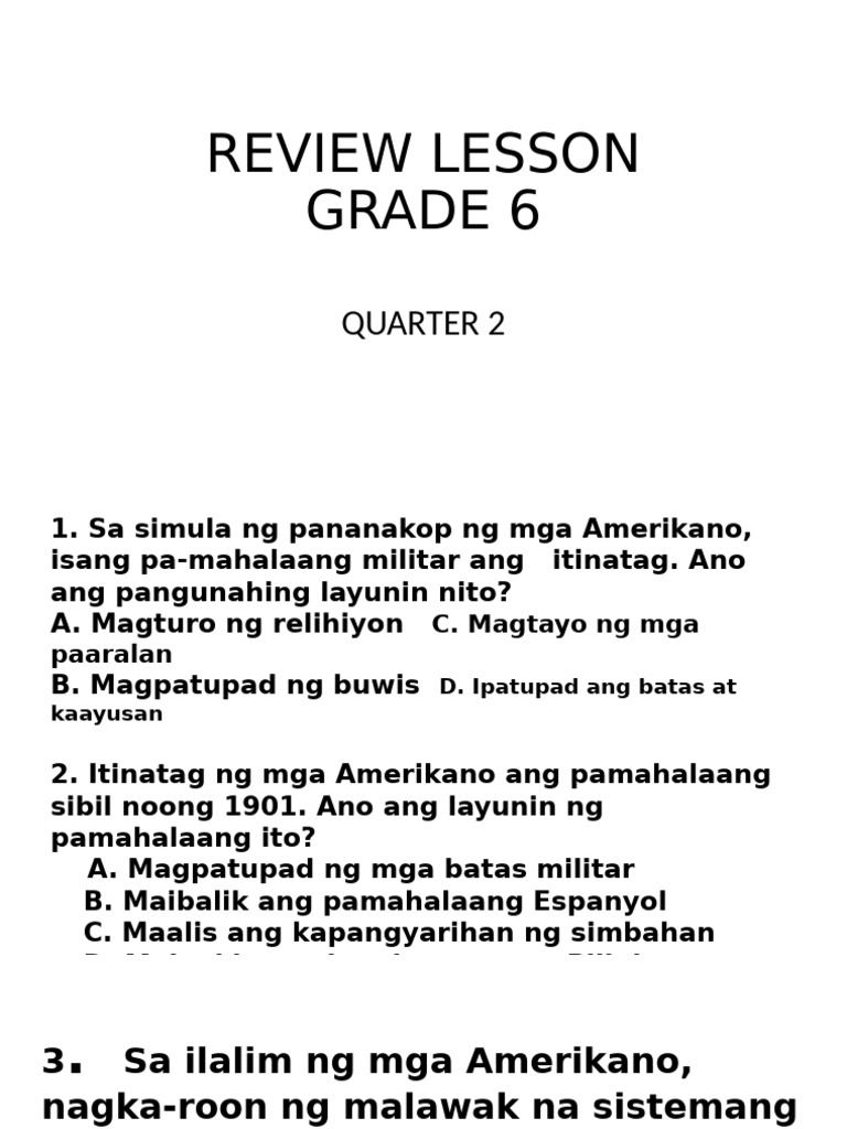 AP 6 Q2 Reviewer | PDF