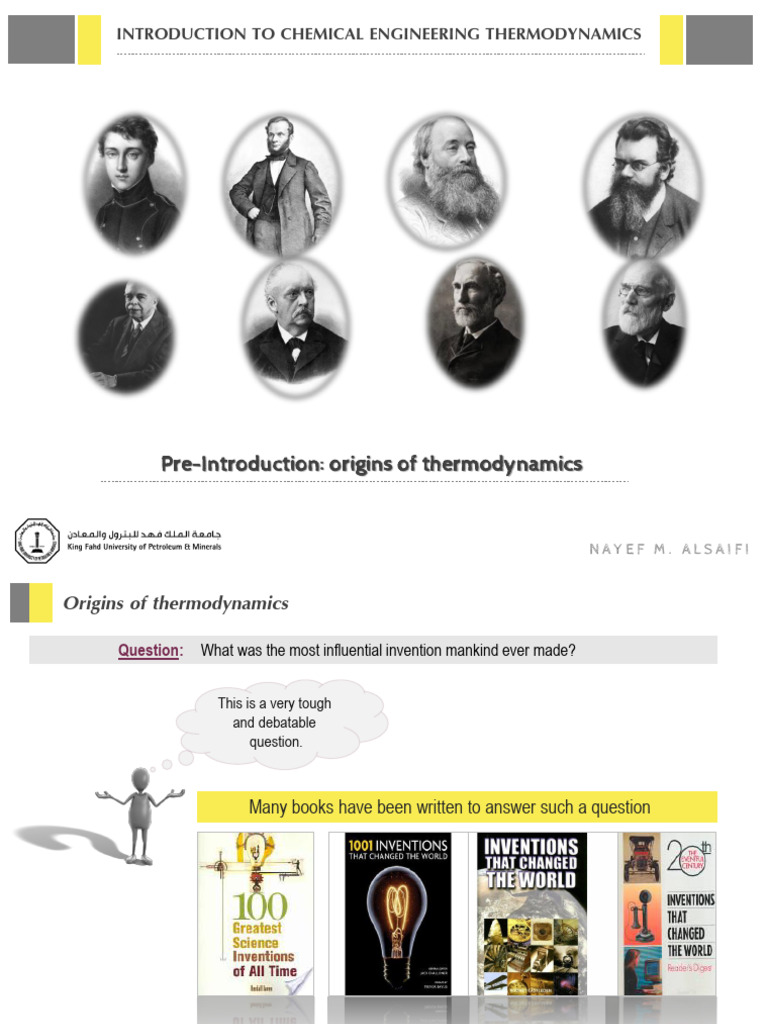 Lecture 1 Pre Intoduction | PDF | Thermodynamics | Laws Of Thermodynamics