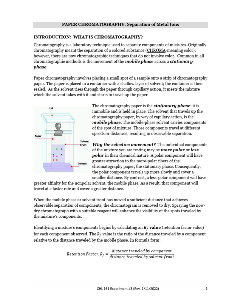 03.+Paper+Chromatography+ +Separation+of+Metal+Ions+ | PDF ...