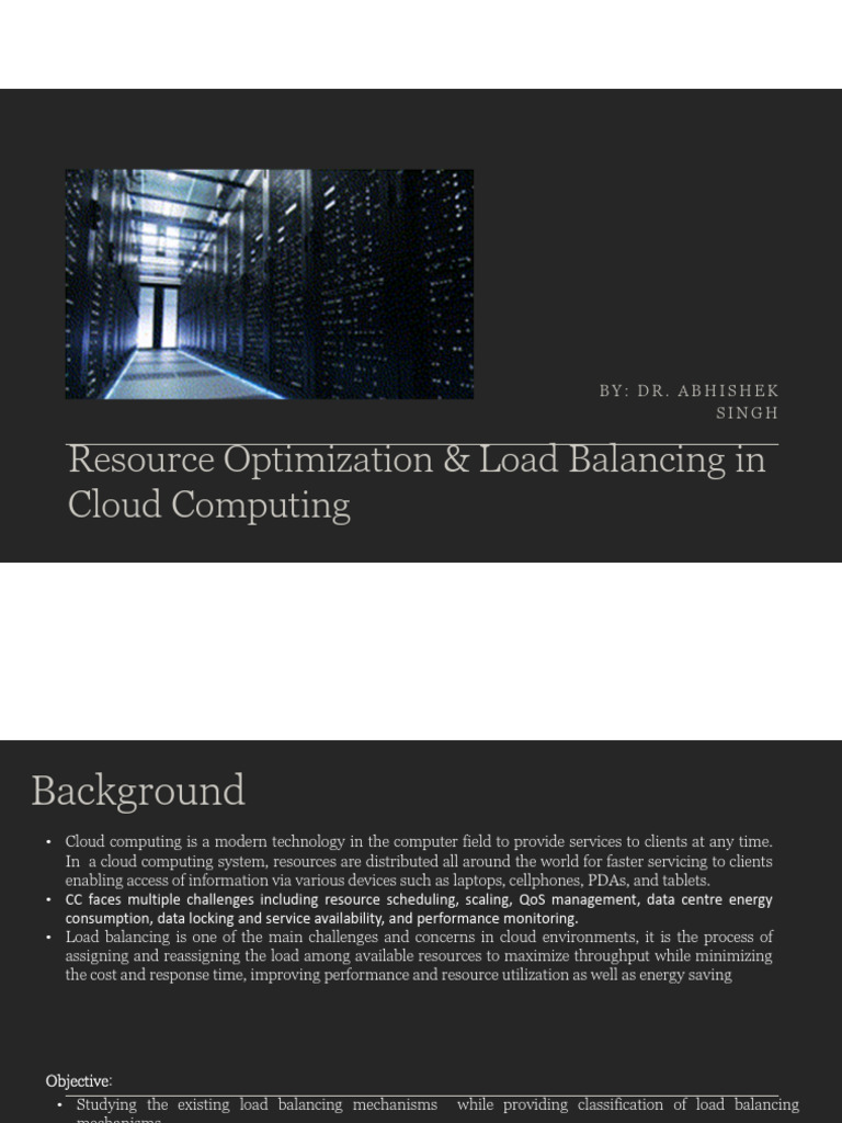 Load Balancing in Cloud | PDF | Load Balancing (Computing) | Scalability