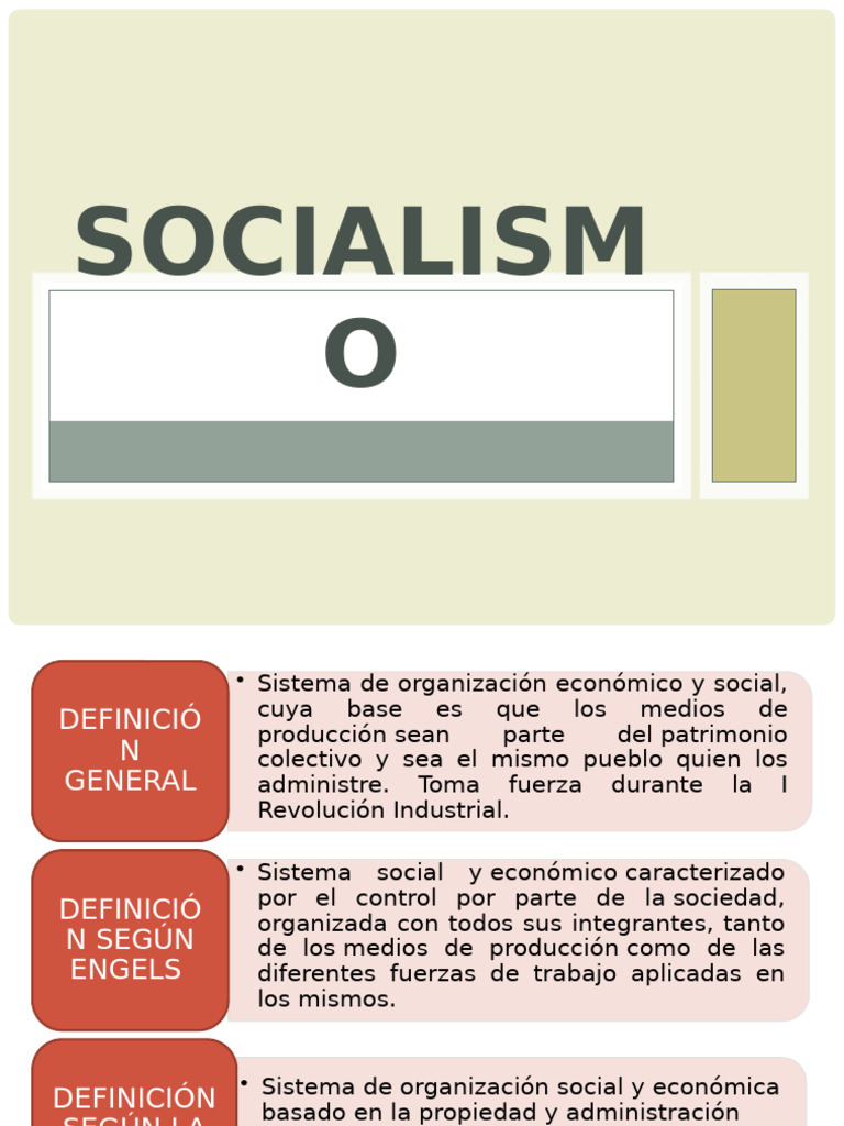Socialismo | PDF | Clase obrera | Capital (economía)
