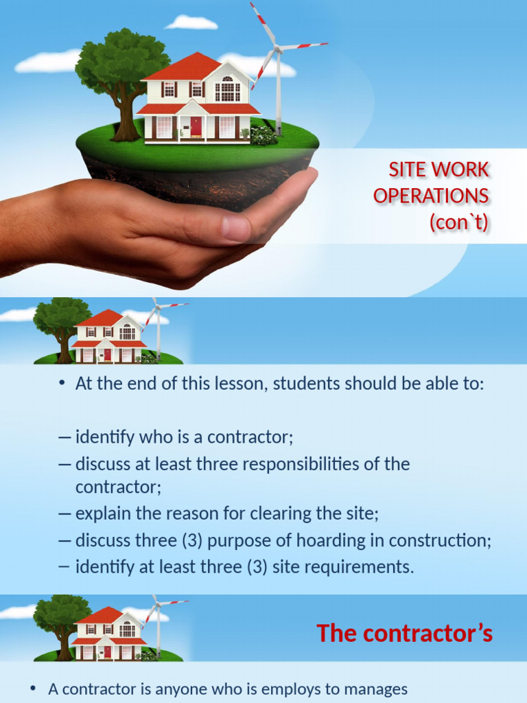 3 Site Work Operations Cont | PDF