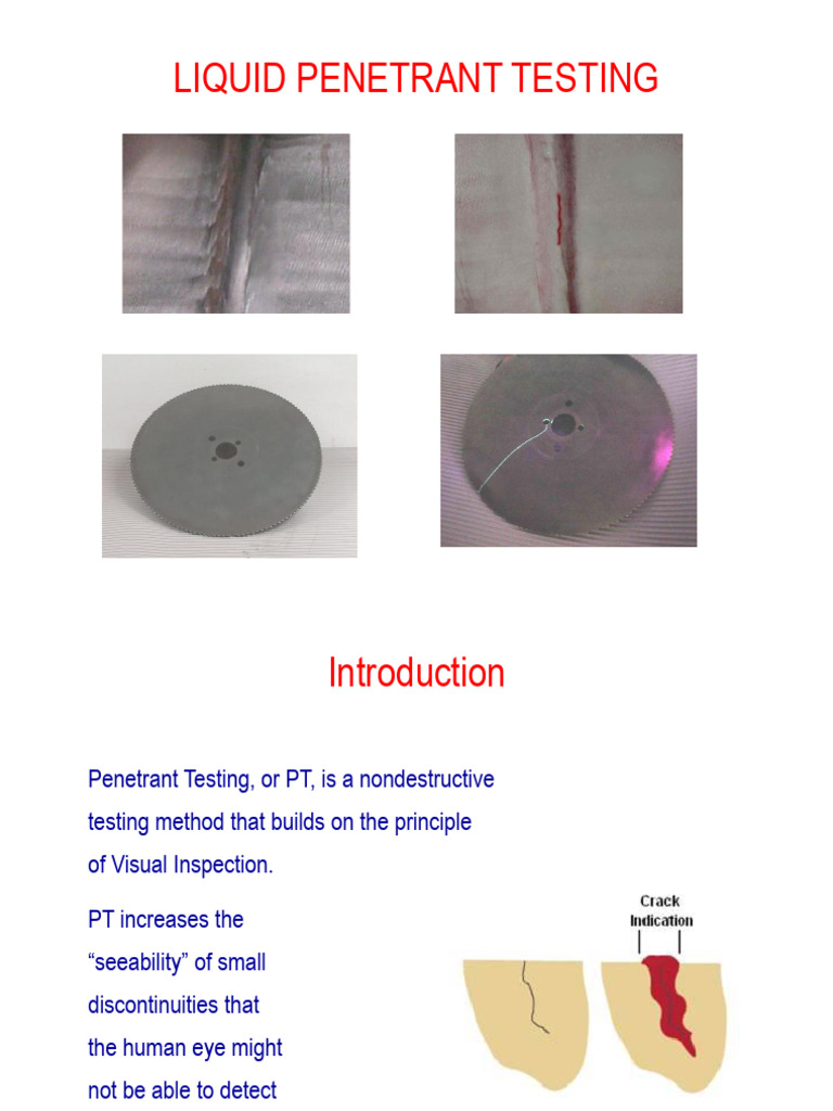Penetrant Testing - Part 1 | PDF | Mechanical Engineering | Secondary ...