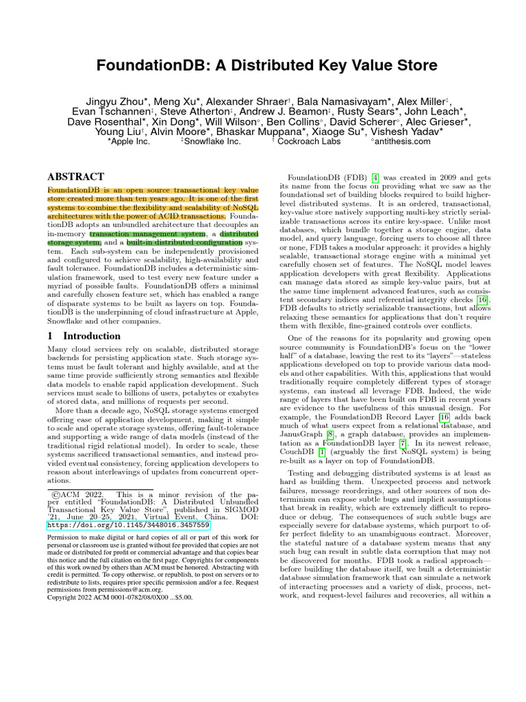 08 Fdb-Zhou | PDF | Database Transaction | Computer Engineering