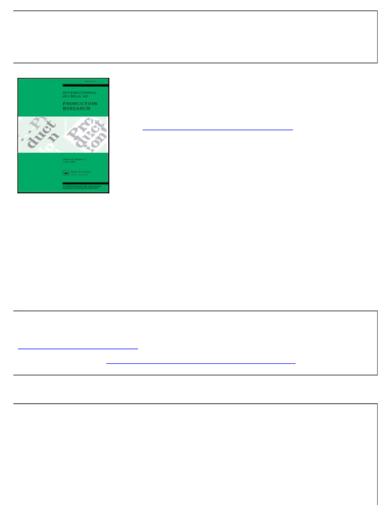 International Journal of Production Research | PDF | Time Complexity ...