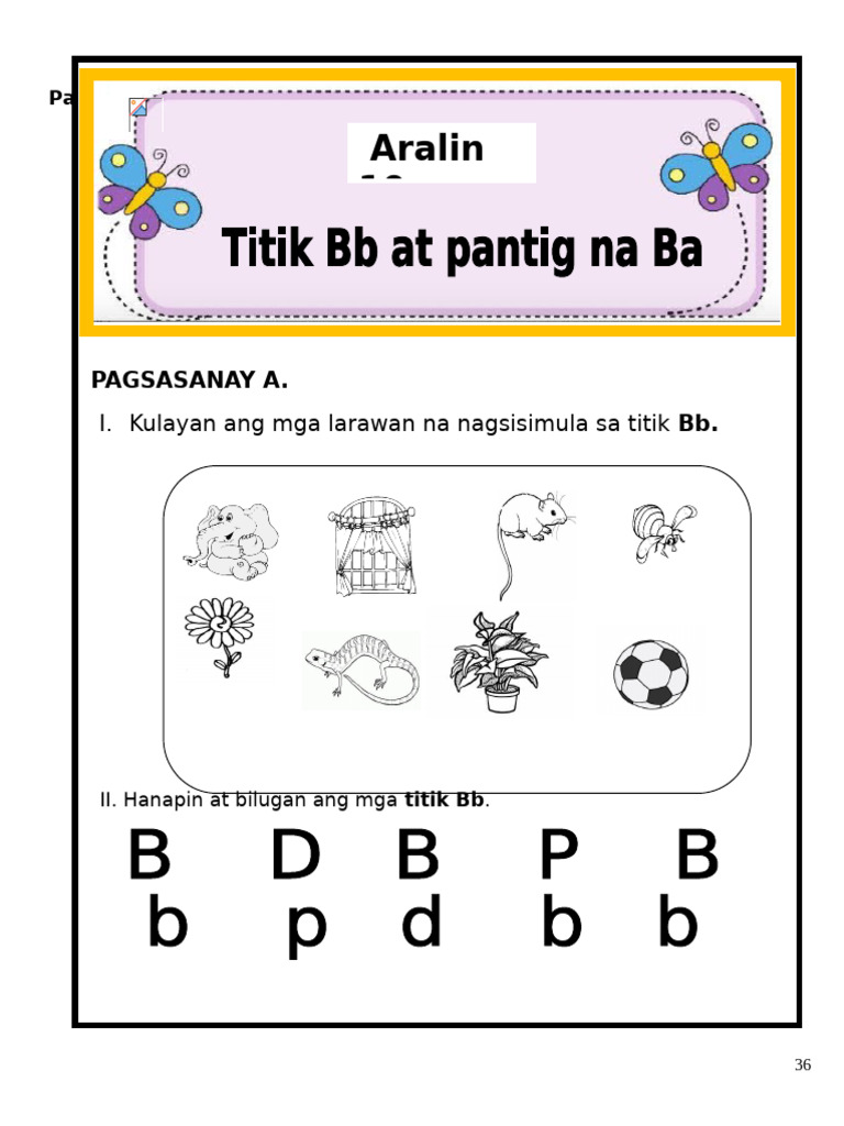 Titik Bb at Kk Pantig Ba at Ka Modulepp.36 57 | PDF