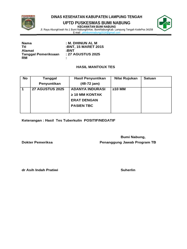 Form Hasil Matouks | PDF