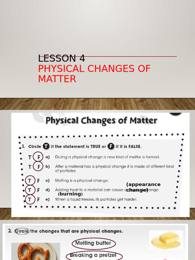 Understanding Physical Changes of Matter | PDF