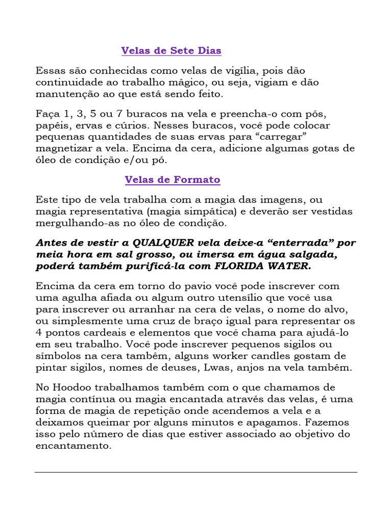 Magia com Velas: Tipos e Usos | PDF | Amor | Vermelho