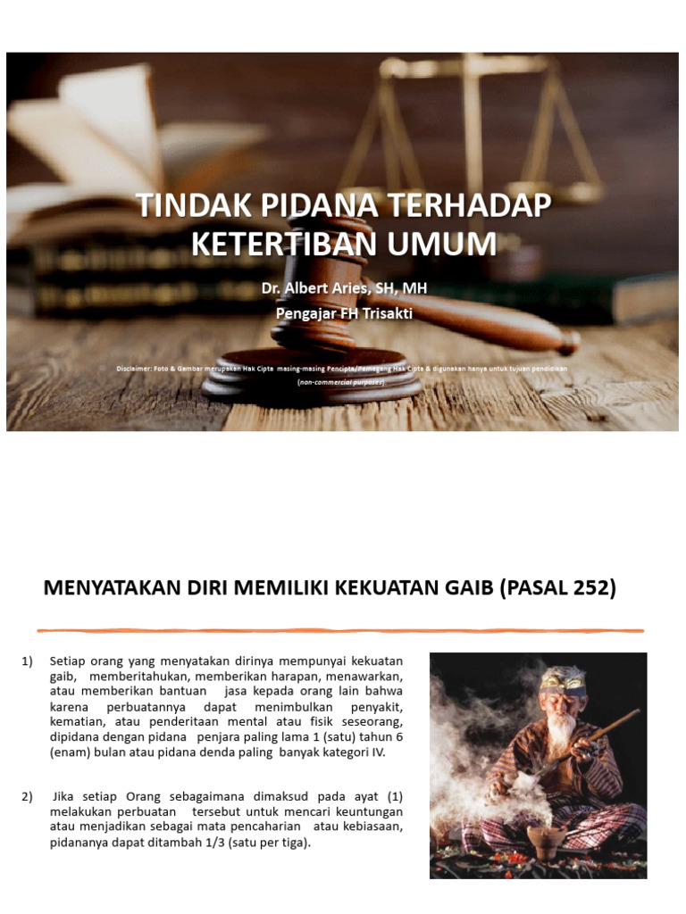 Tindak Pidana Ketertiban Umum di Indonesia | PDF