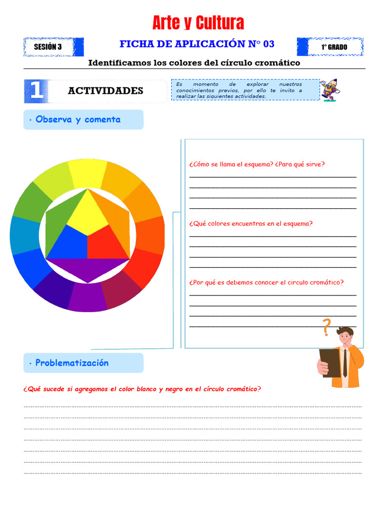 Ficha 3 - Identificamos Los Colores Del Circulo Cromatico - Arte y ...