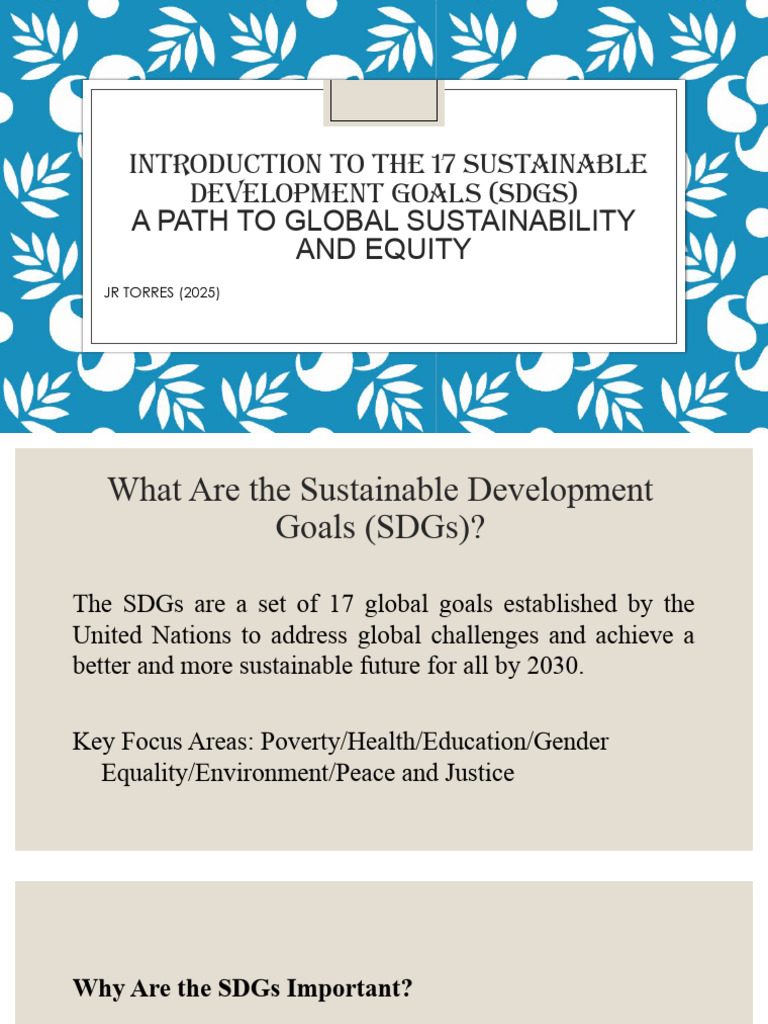 Introduction To The 17 Sustainable Development Goals | PDF | Economic ...